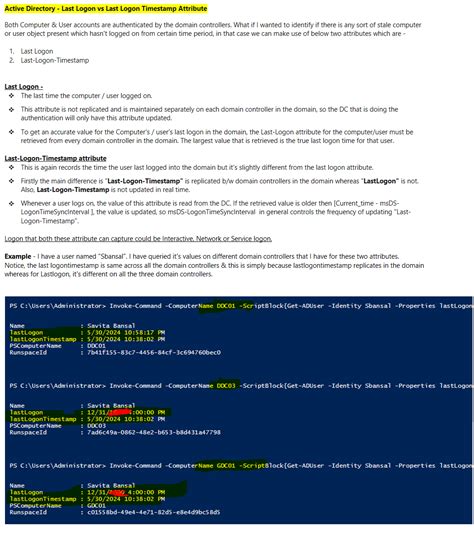 Practical Admin Active Directory Last Logon Vs Last Logon Timestamp Attribute