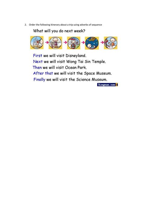 Adverbs Of Sequence Activity Adverbios Ingles