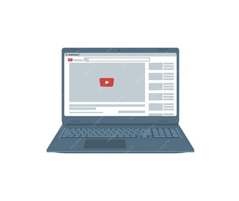 Vidéo Décran Dordinateur Portable Vecteur De Dessin Animé Plat Dordinateur Vecteur Premium