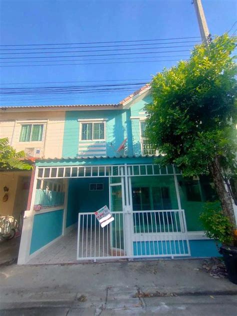 ขาย ทาวน์เฮาส์ 2 ชั้น ถนนเมน เนื้อที่ 18 7 ตรว หน้ากว้าง 6 เมตร หมู่บ้านประภาทรัพย์ 5 ถนน