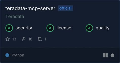 Github Teradatateradata Mcp Server The Community Development Of A Mcp Server For A Teradata