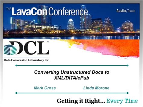 Converting Unstructured Docs To Xmlditaepub Ppt