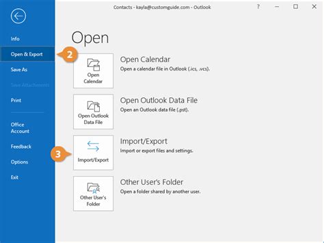 Import Contacts Into Outlook Customguide