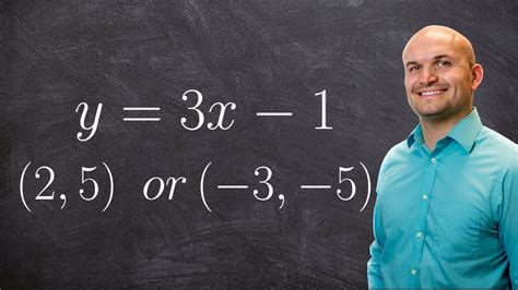 How To Determine If A Point Lies On A Line Or Not Using The Point And The Equation YouTube