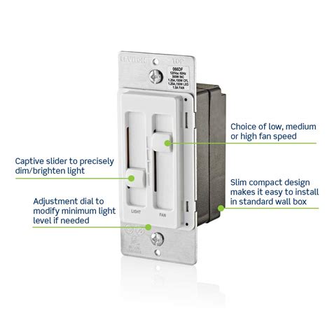 Sureslide Ceiling Fan Control And Dimmer Switch For Led Halogen And I