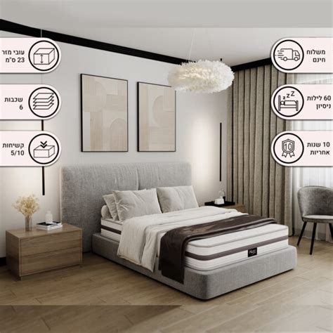 מזרן Hugg Hybrid בד מזרן באקלירן מזרני Hugg