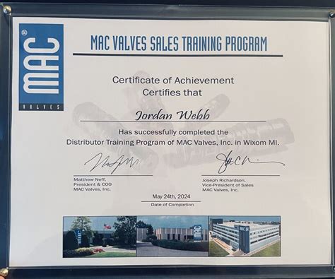 Jordan Webb On Linkedin Thank You To Mac Valves Inc For The