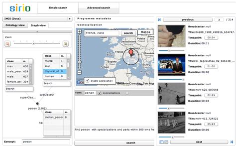 The Sirio Web Based User Interfaces Top Simple User Interface