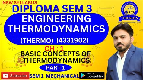 Diploma Sem 3 Engineering Thermodynamics Ch 1 Part 1 Diploma