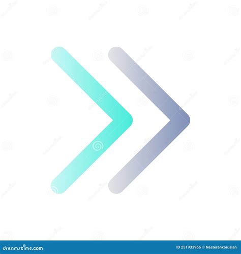 Right Double Arrow Flat Gradient Color Ui Icon Vector Illustration