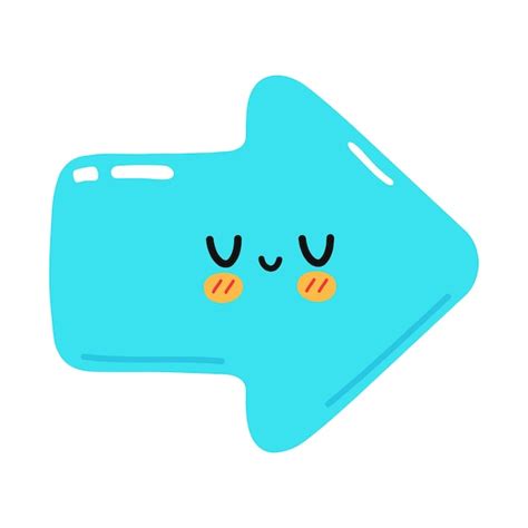 Premium Vector Cute Funny Blue Arrow Icon
