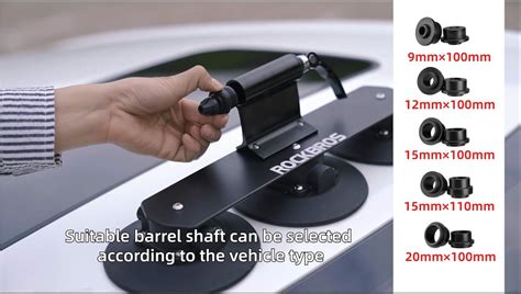 Rockbros Suction Cup Bike Rack Adapter 9 12 15 20mm Diameter 100 110mm