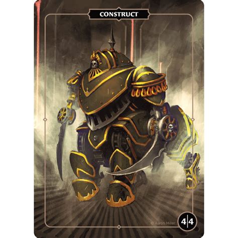 Construct Token 4 4 Gold — Aaron Miller Illustration