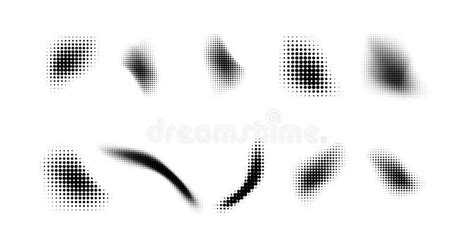 Dotted Halftone Waves Abstract Shapes Wave Effect Dotted Gradient Halftone Graphic Dots Waves