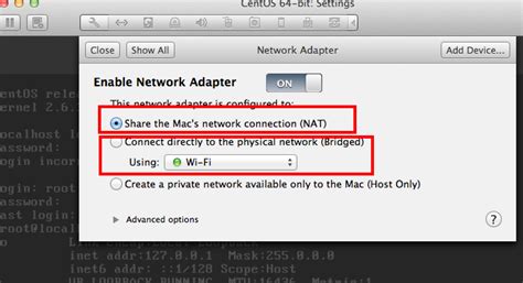 Linux Networking No Network Connectivity For My CentOS Installed In VMWare Fusion In MacOSX