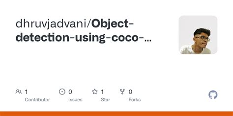 GitHub Dhruvjadvani Object Detection Using Coco Dataset