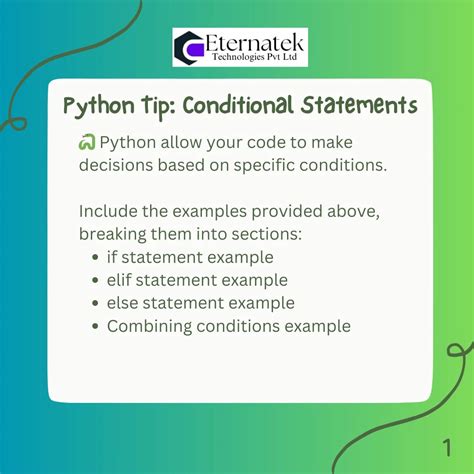 Eternatek On Linkedin Python Conditionalstatements Conditional