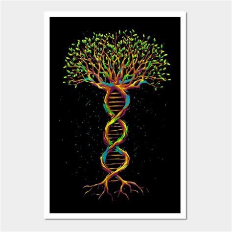 Beautiful DNA Tree Genetics Art Print