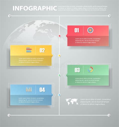 5 Steps Infographic Template Can Be Used For Workflow Layout Diagram Stock Vector