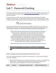 Lab Exercise Password Cracking Docx Lab Password Cracking The Purpose Of This Lab Is