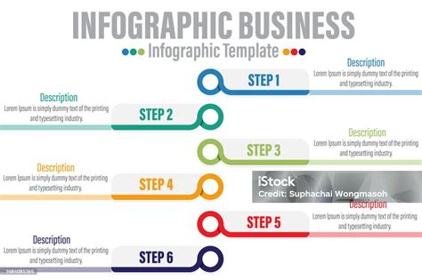 6단계 단계 로드맵 옵션 이정표 타임라인 프로세스 또는 워크플로가 있는 요소를 형성합니다 비즈니스 데이터 시각화 프리젠테이션을 위한 창의적인 단계 인포그래픽 템플릿 벡터
