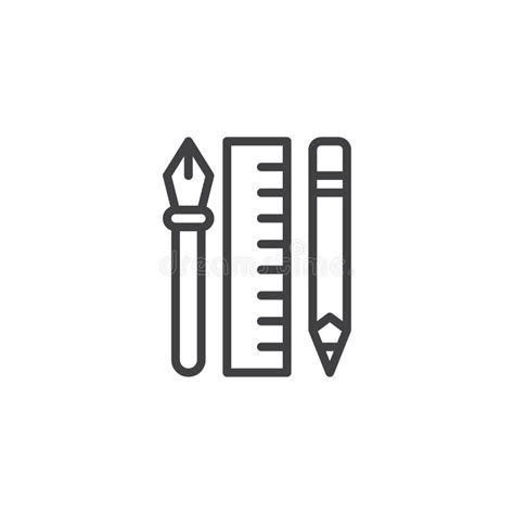 Design Tool Outline Icon Stock Vector Illustration Of Outline 133330110