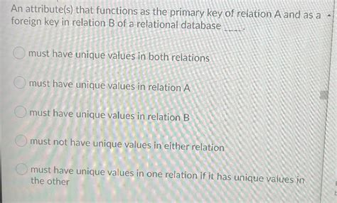 solved an attribute s that functions as the primary key of