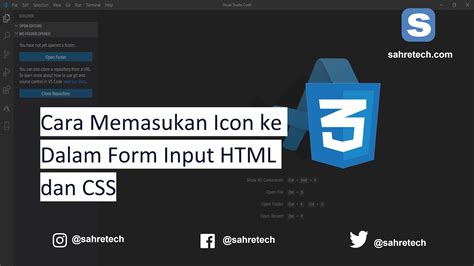 Cara Memasukan Icon Ke Dalam Form Input Html Dengan Css Sahretech