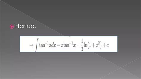 Integration Involving Inverse Trigonometric Functions Pptx Physics