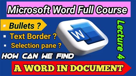 Ms Word Full Course Lecture 4 It World Youtube