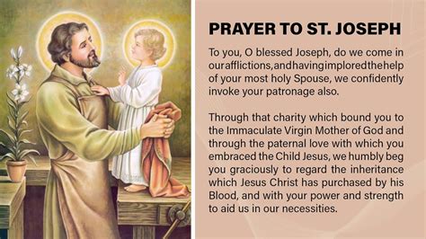 Prayer To St Joseph Holy Card Template Printable Pdf Downloadst Joseph
