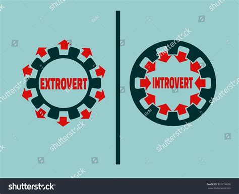 Extrovert Vs Introvert Simple Icon Metaphor Stock Vector Royalty Free Shutterstock