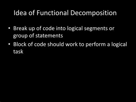 PPT Functional Decomposition PowerPoint Presentation Free Download ID