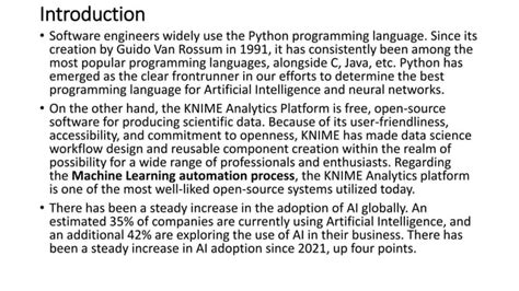 Building An Ai And Ml Model Using Knime And Pythonpptx