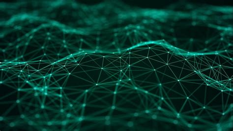 Premium Photo Digital Dynamic Wave Abstract Futuristic Green Background With Dots And Lines