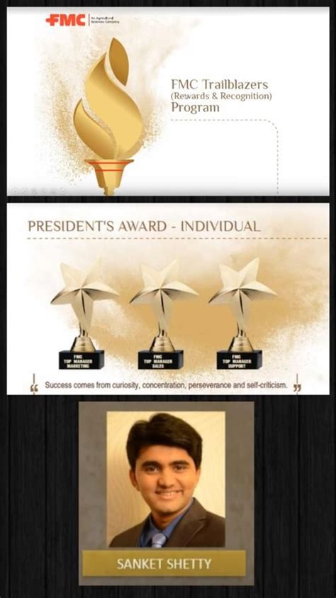 Honoured To Receive The Presidents Award As Part Of The 2020 Annual Fmc Trailblazers Program