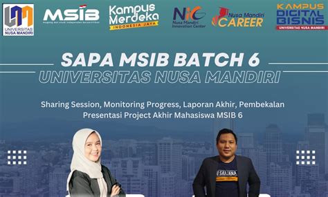 Sapa Msib Batch 6 Untuk Persiapan Laporan Akhir Program Universitas Nusa Mandiri