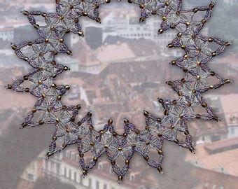 Pattern Seed Beaded Necklace Netting Stitch Tutorial Download Now Etsy