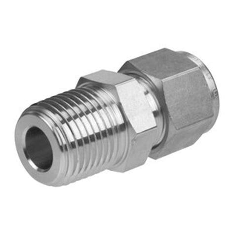 Stainless Steel Compression Fitting Male Connectors 1 2t X 1 2npt
