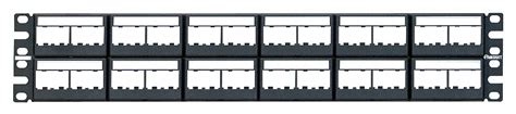 PANDUIT Front Access Label Pockets Flat Patch Panel With Labels 5ZVY2 CPPL48WBLY Grainger