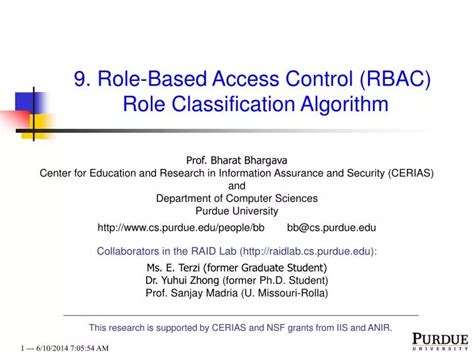 ppt 9 role based access control rbac role classification algorithm