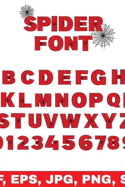 Spider Font Svg Spider Alphabet Svg Spider Font Spider Web Font