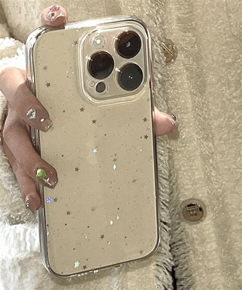 아이폰 투명 별빛 실버 별 글리터 반짝이 심플 감성 실리콘 유니크 키치 우정 친구 커플 귀여운 핸드폰 휴대폰 애플 폰 케이스 아이폰케이스 11 프로 12 13 14 15