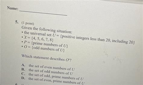 solved 5 1 point given the following situation the