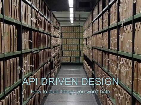 api driven design ppt