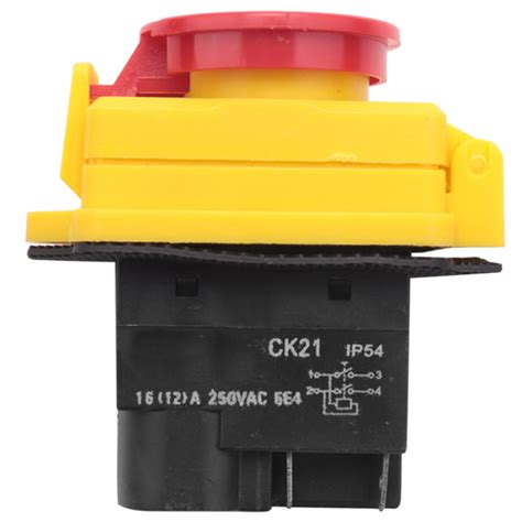 250v 16a Ip54 Start Stop Switch No Volt Release Switch With Emergency