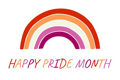 다채로운 무지개 모양 레즈비언 프라이드 플래그 행복한 프라이드 데이 Lgbtqia 커뮤니티 프라이드 월 포스터 스티커 카드에 대 한 손으로 그린 낙서 Lgbt 프라이드의