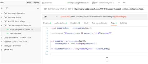 need to export dell warranty information from a csv file 🙋 help postman community