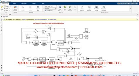 Load Frequency And Voltage Control Model Matlab Simulink Simulation