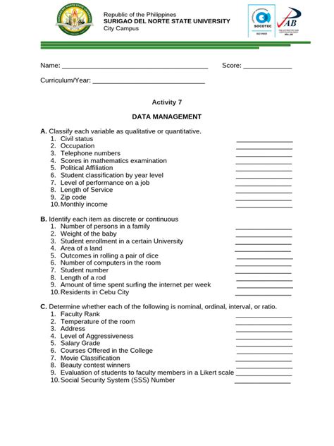 Activity 7 Data Management Pdf